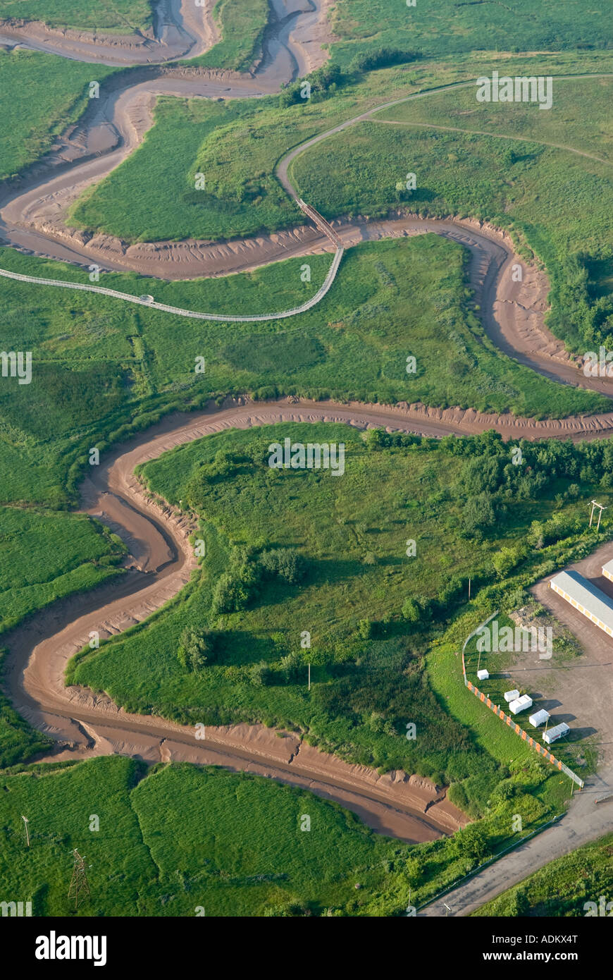 Aerials of the Petitcodiac River in Moncton New Brunswick Stock Photo ...