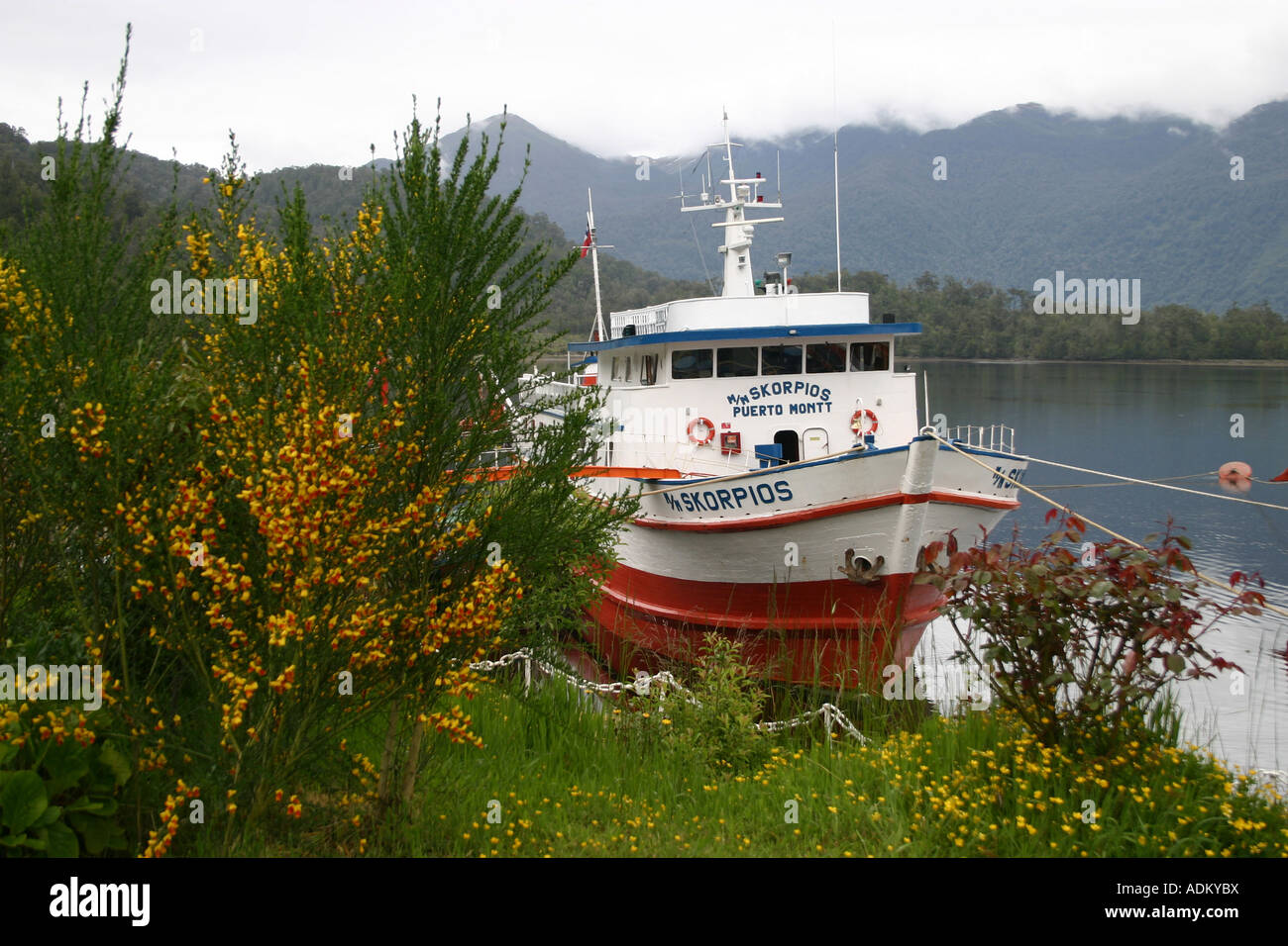 skorpios ii ship, chile, south america Stock Photo - Alamy
