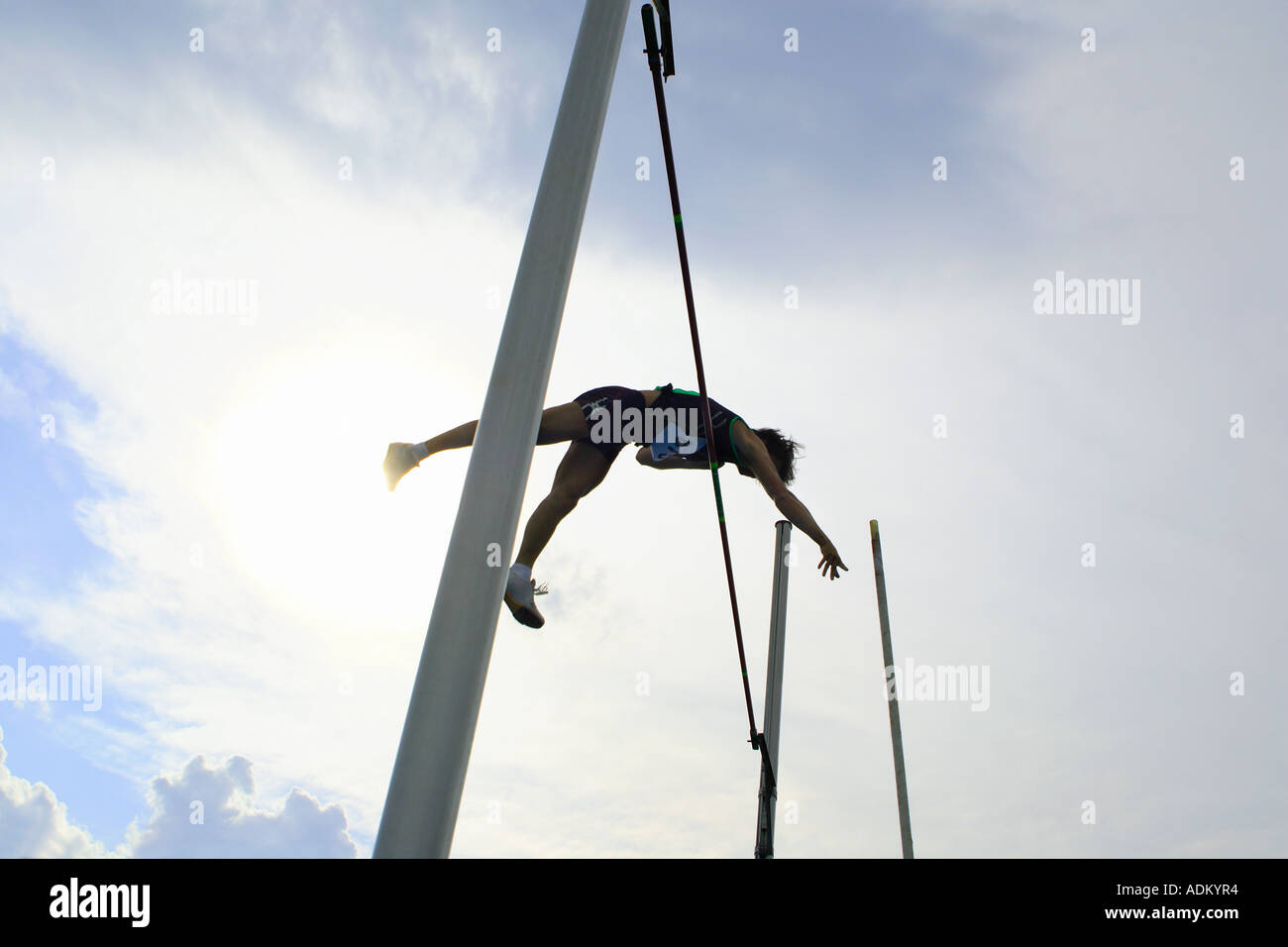 Man Pole Vaulting Stock Photo - Alamy