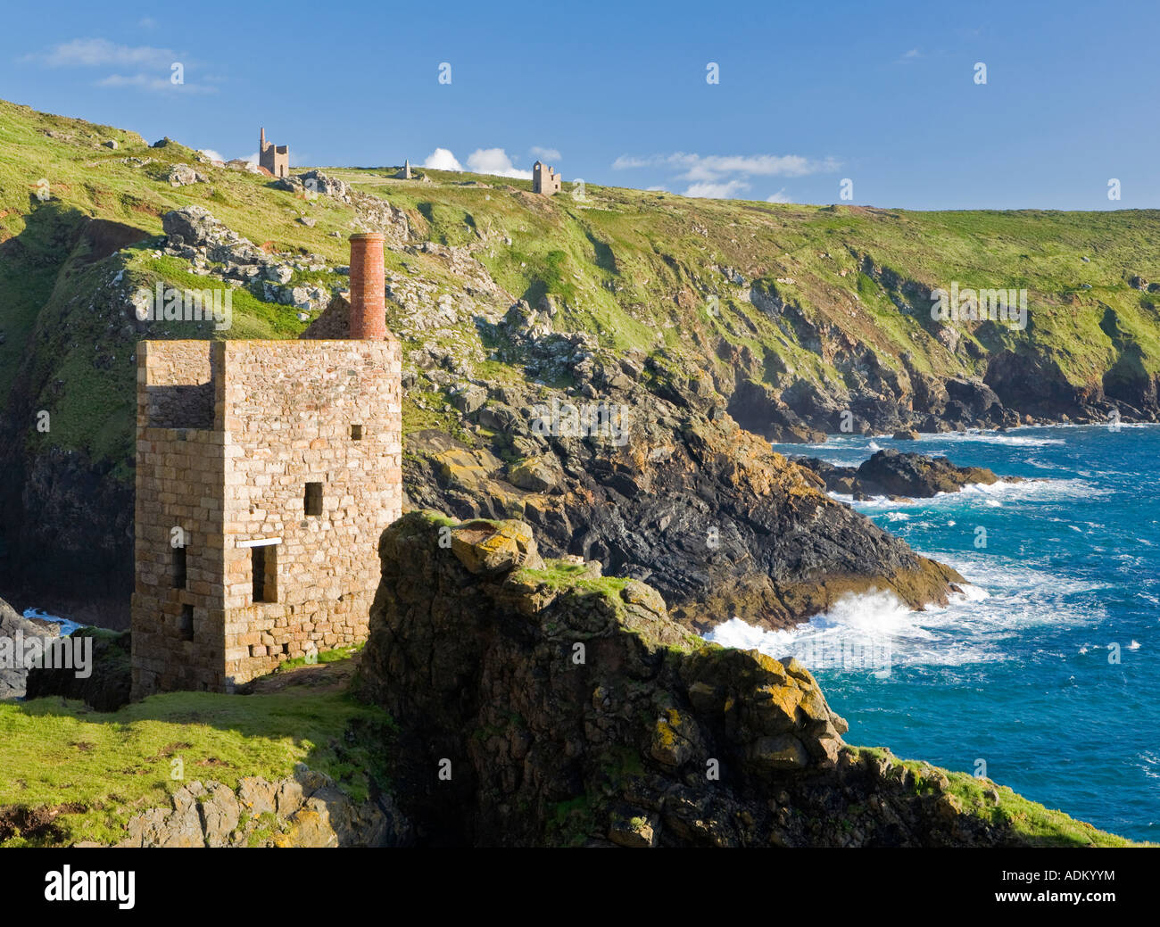 Crown Mine engine house at Botallack, Cornwall, UK Stock Photo - Alamy