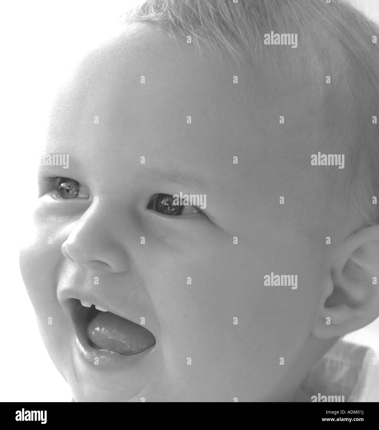infant baby portrait smile Stock Photo - Alamy