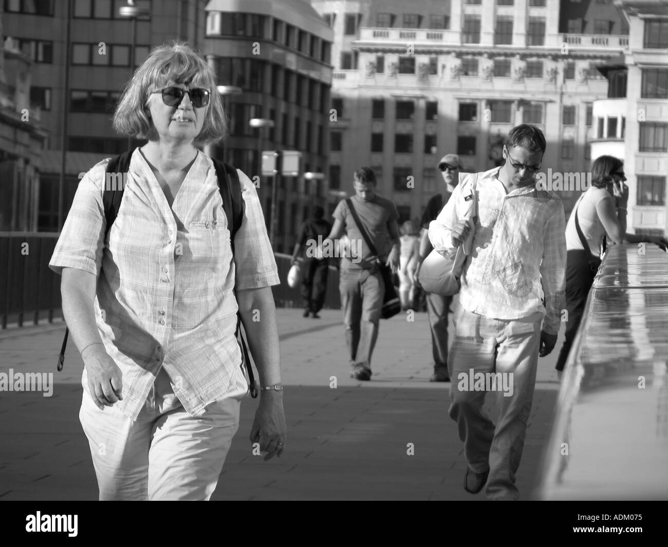 Summer man walking Black and White Stock Photos & Images - Alamy