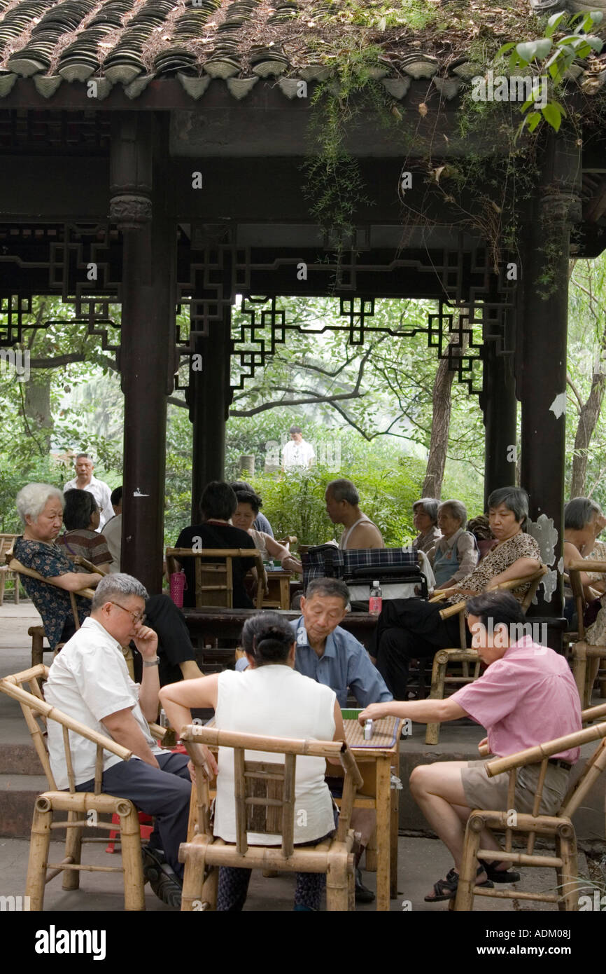 Chengdu people's park mahjong hi-res stock photography and images - Alamy