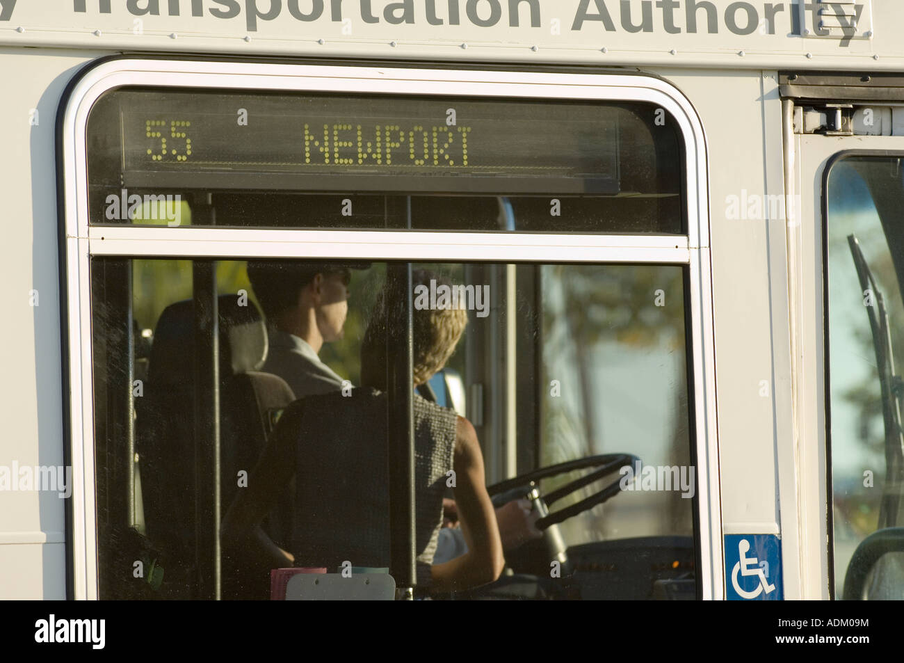Driver of OCTA bus pays attention to his driving and safety while a ...