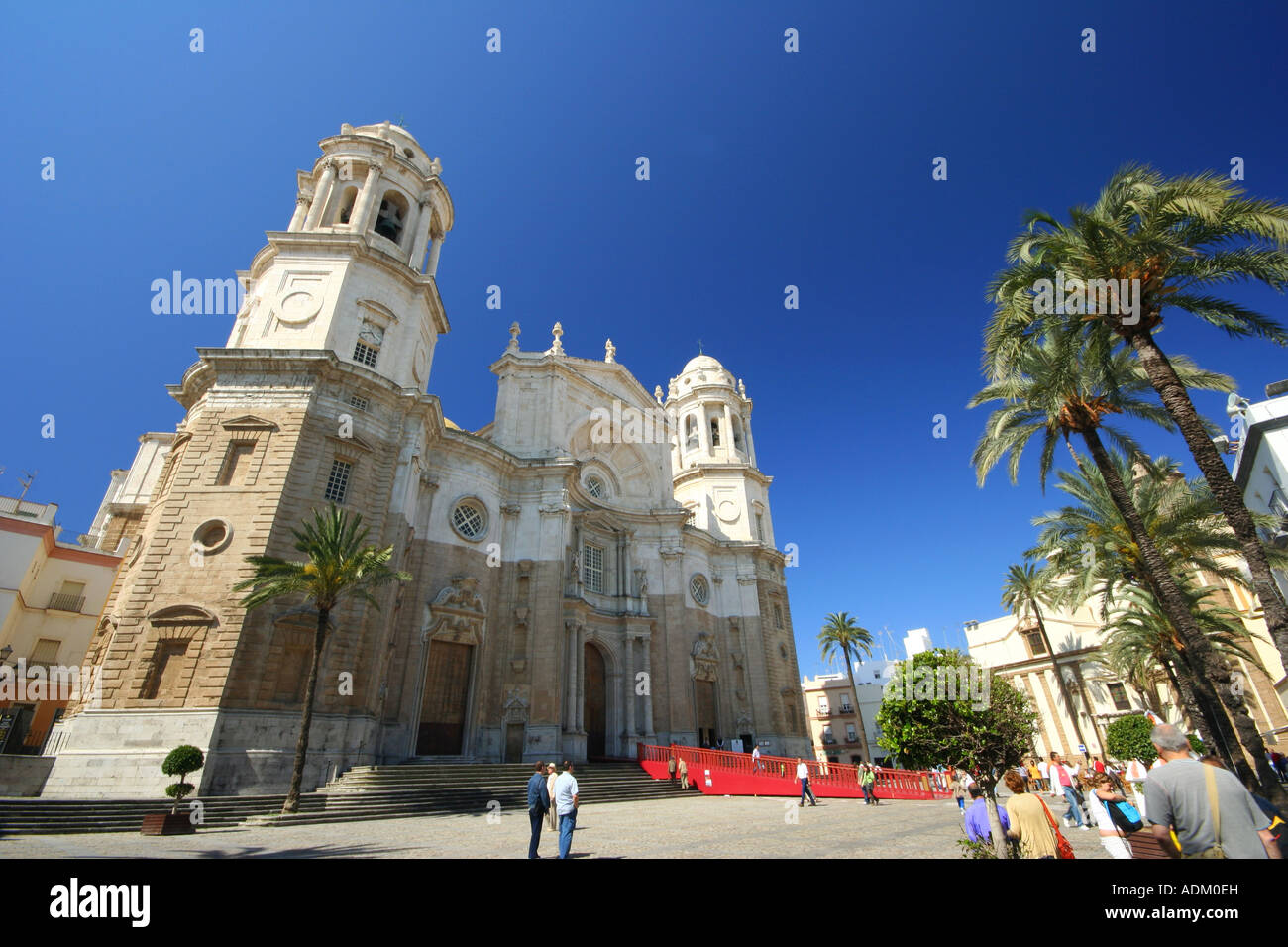 Cadiz Cathedral and Cathedral Square Stock Photo - Alamy