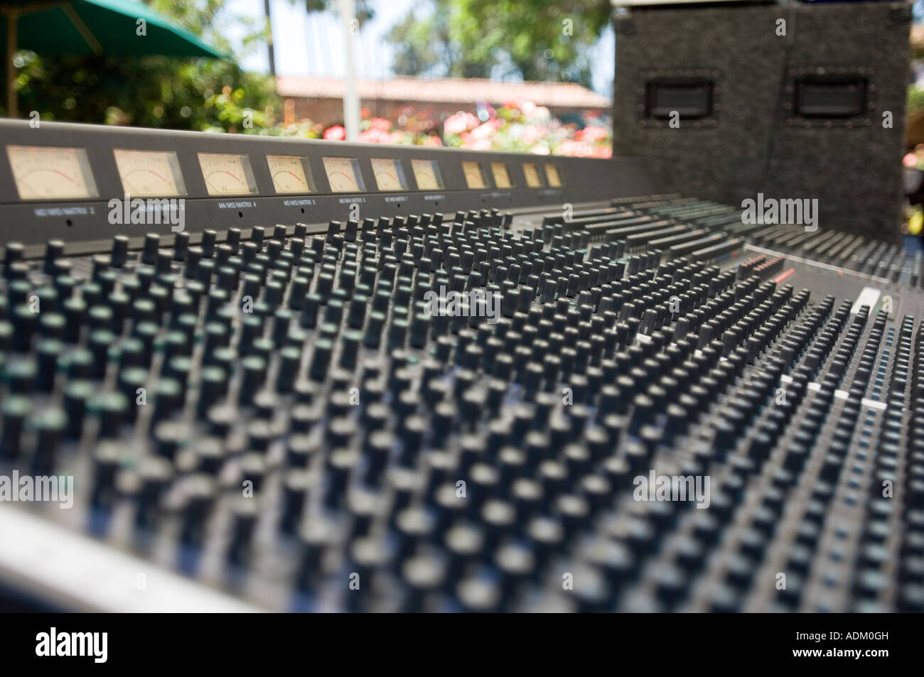 Audio mixer board for amplified concert performance Stock Photo - Alamy
