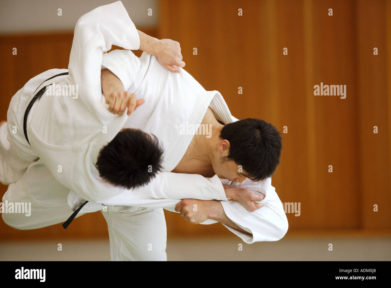 Two Men Competing in a Judo Match Stock Photo - Alamy