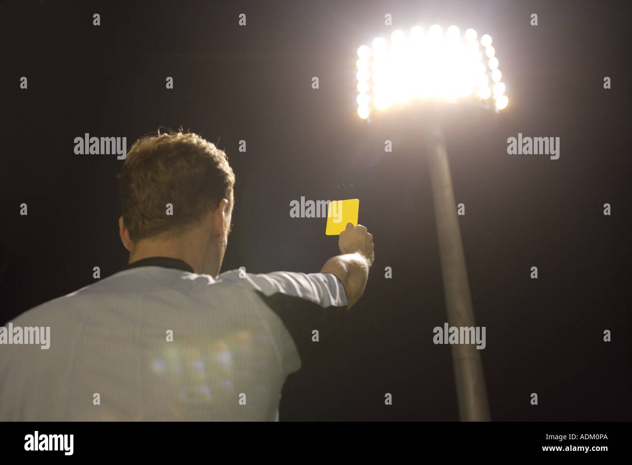 Ref Showing Yellow Card Stock Photo - Alamy