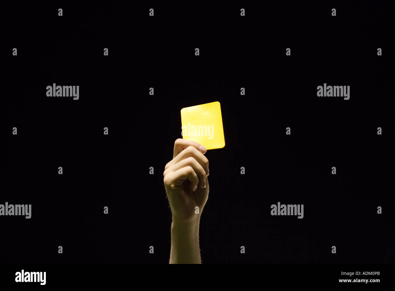 Ref Showing Yellow Card Stock Photo - Alamy