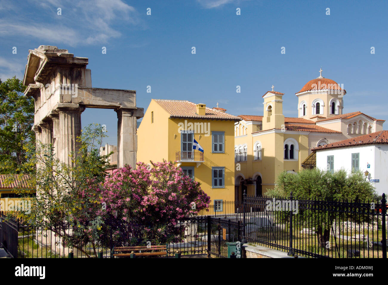 The remains of the Roman Forum in downtown Athens, Greece Stock Photo ...