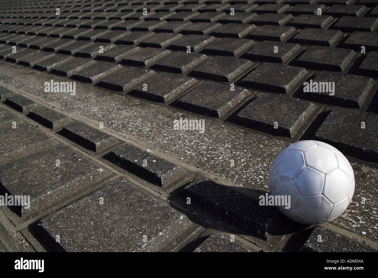 Soccer Ball On A Concrete Wall Stock Photo - Alamy