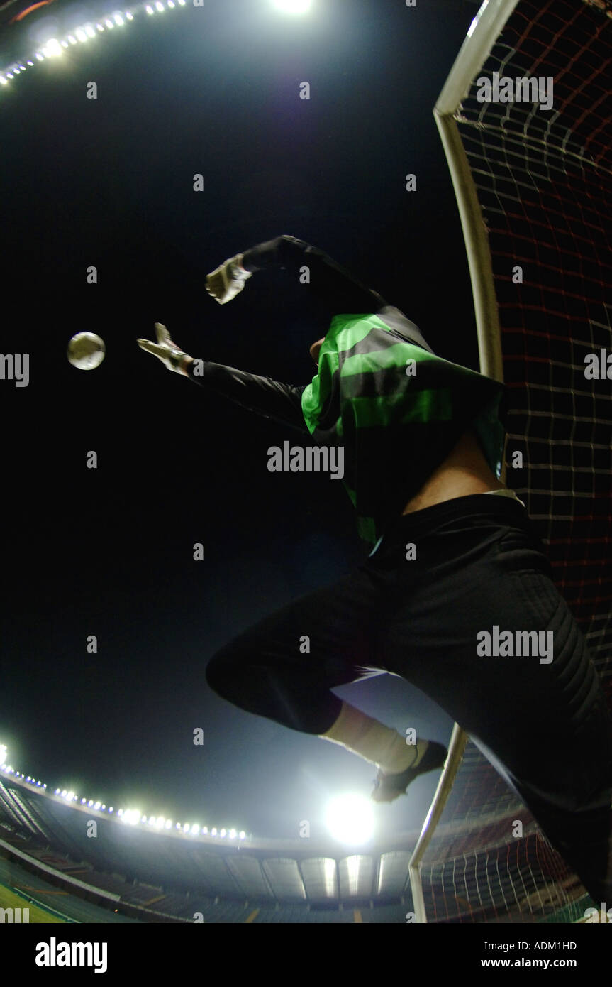 Soccer Goalie Making A Save Stock Photo - Alamy