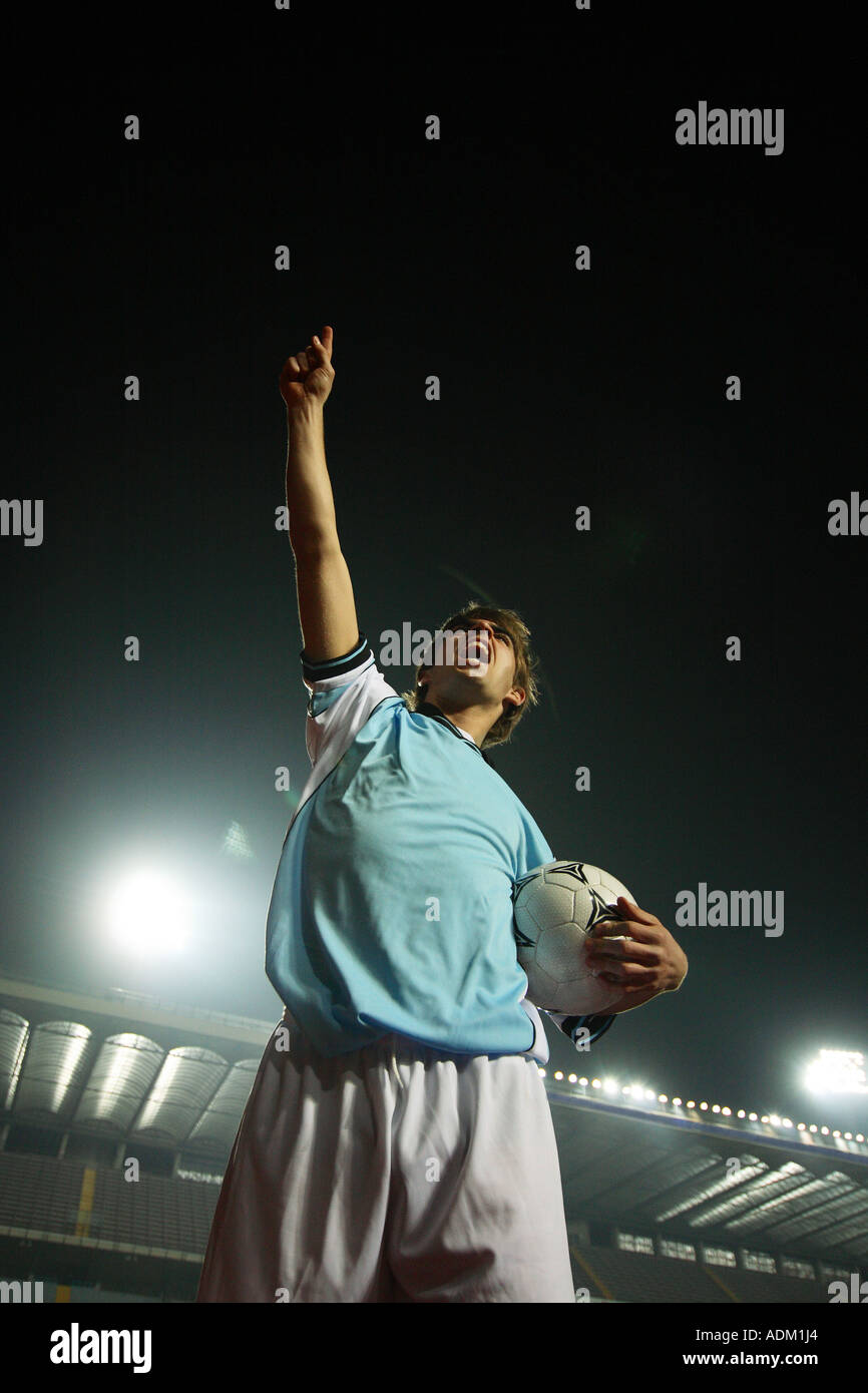 Soccer Player Celebrating Stock Photo - Alamy