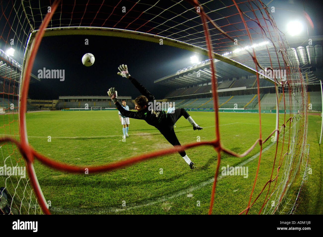 Soccer Goalie Making A Save Stock Photo - Alamy