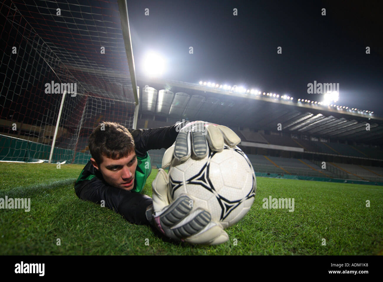 Soccer Goalie Making A Save Stock Photo - Alamy