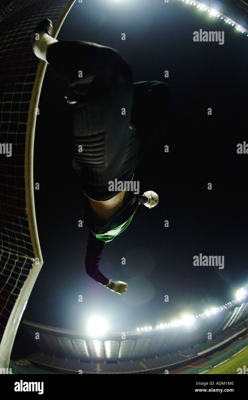 Soccer Goalie Making A Save Stock Photo - Alamy