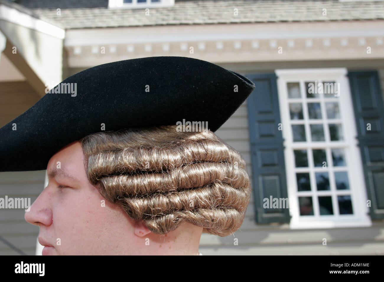 Colonial Williamsburg Virginia,Duke of Glouster Street,adult adults man ...