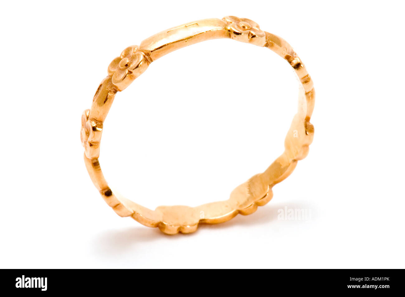 series object on white Golden rings Stock Photo - Alamy