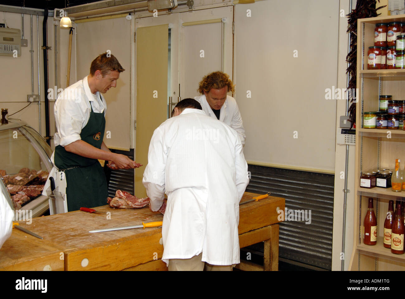 Butchery class at Ginger Pig 8 10 Moxon Street London W1U 4EW Stock ...