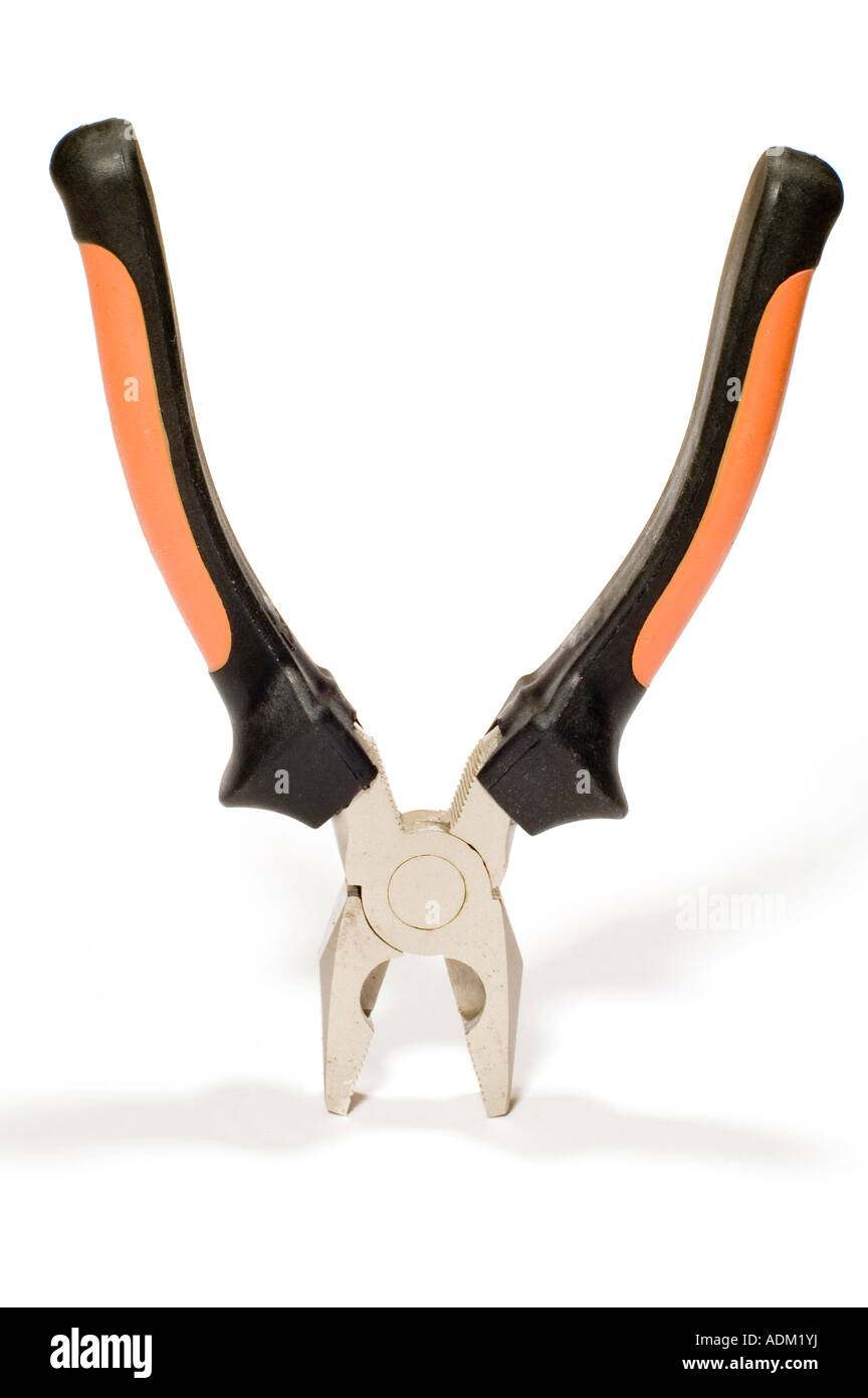 series object on white isolated tools combination pliers Stock Photo ...