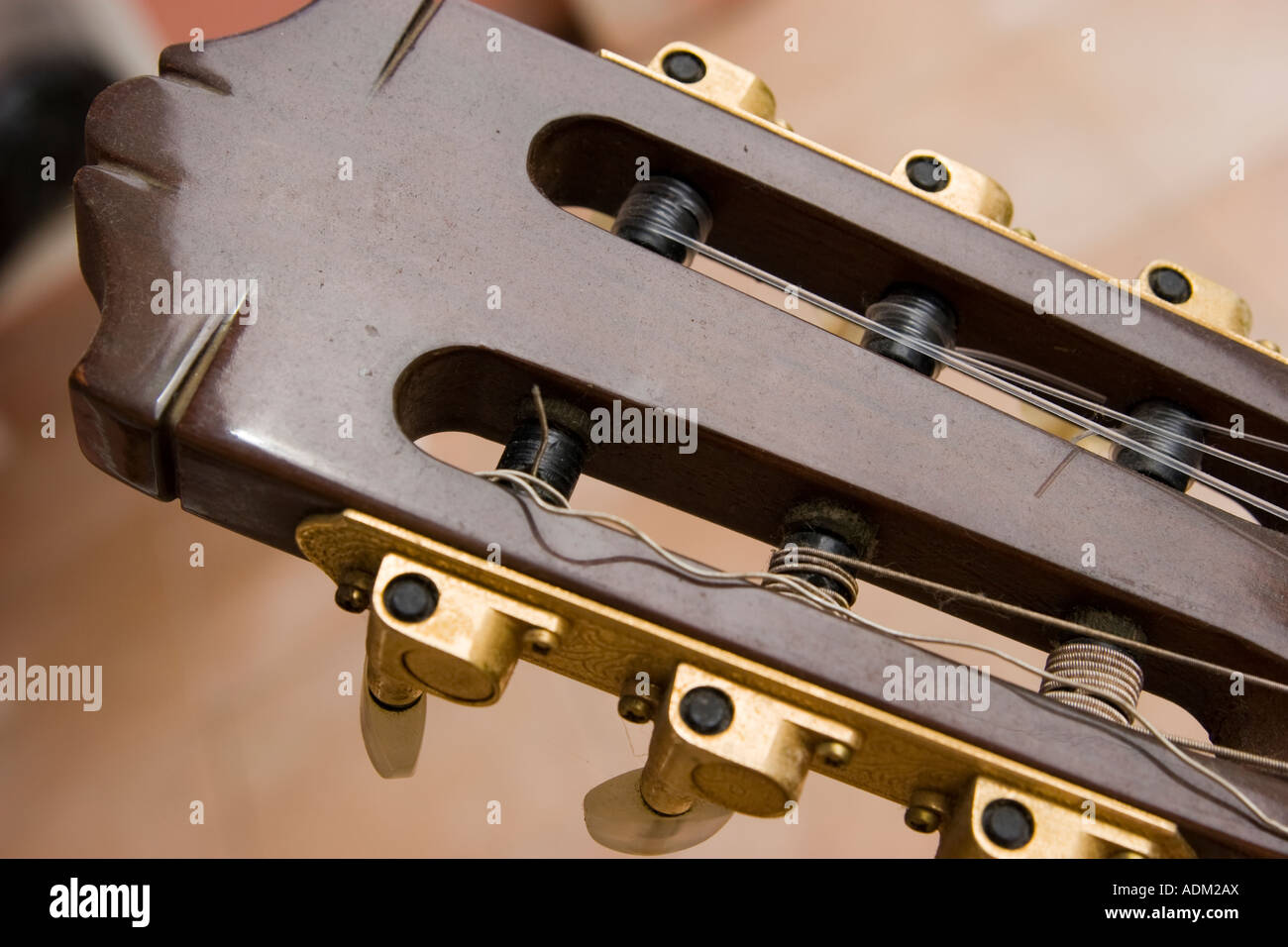 Guitar with broken string Stock Photo - Alamy