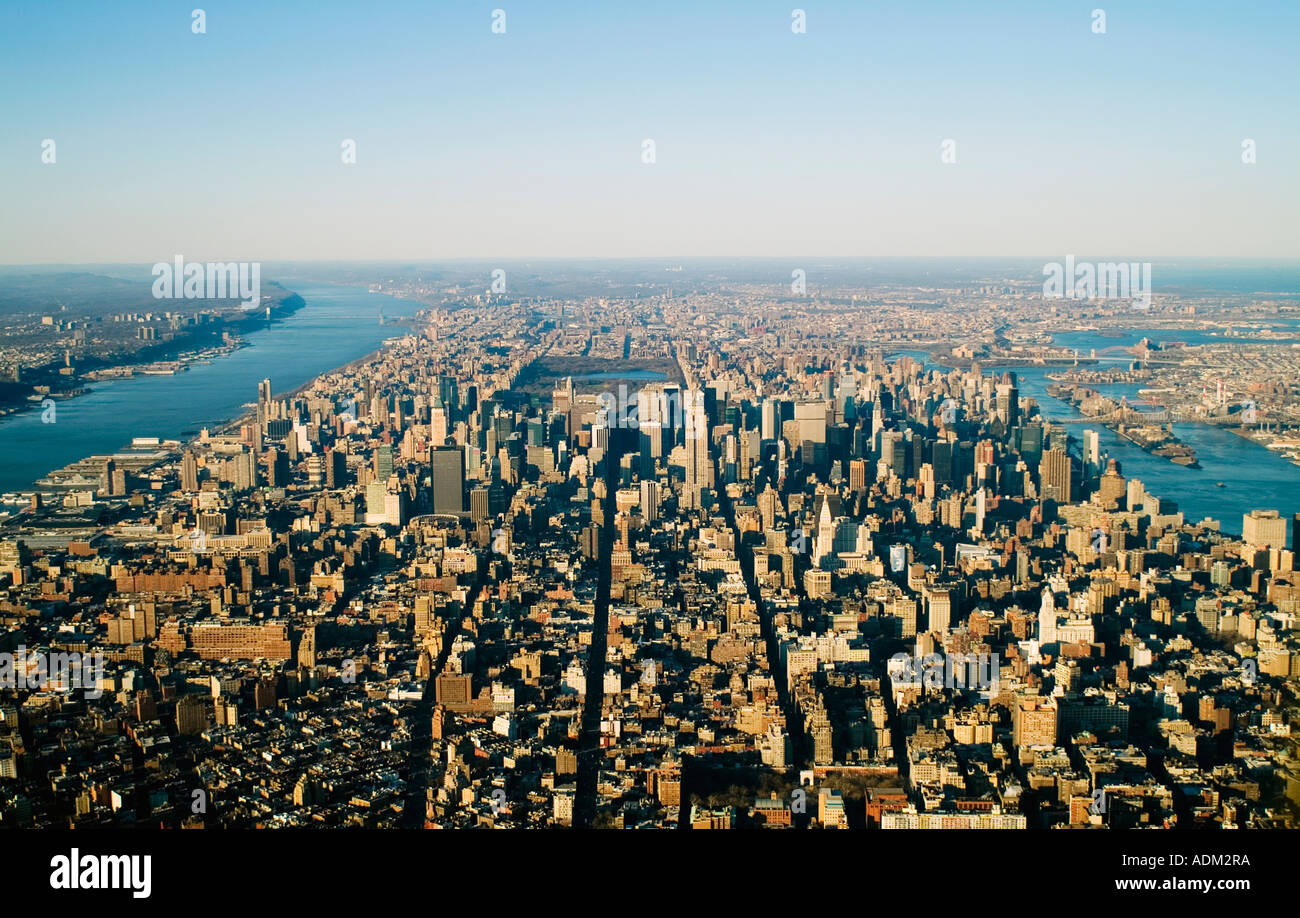 Elevated view over manhattan hi-res stock photography and images - Alamy