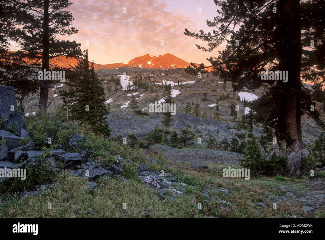 Alpenglow in the Desolation Wilderness, Eldorado National Forest ...
