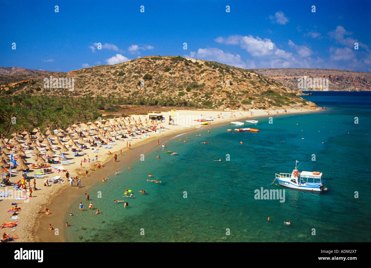 Vai Beach Greek Island of Crete Stock Photo - Alamy