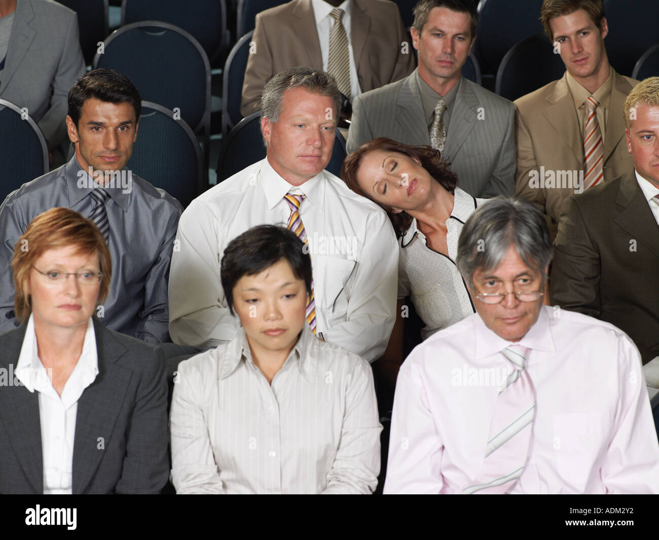 Office workers watching a presentation Stock Photo - Alamy