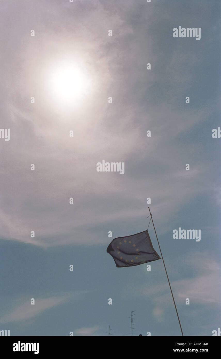 European Union flag on an aerial Stock Photo - Alamy