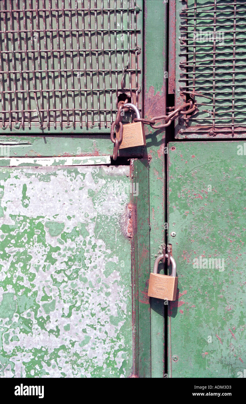 Two pad locks hi-res stock photography and images - Alamy