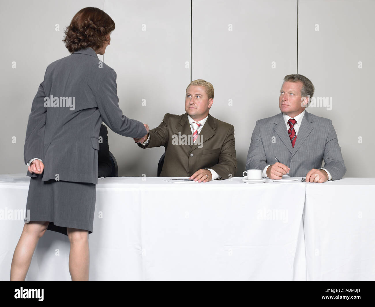 Interview line up hi-res stock photography and images - Alamy