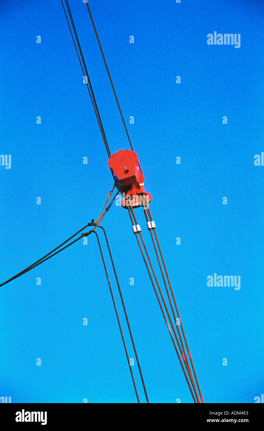 detail of crane rigging cables Stock Photo - Alamy