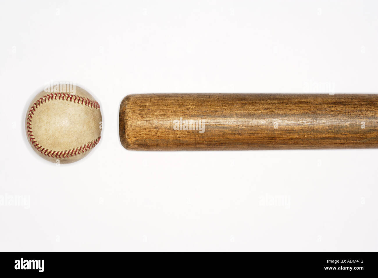 Baseball bat and ball Stock Photo - Alamy