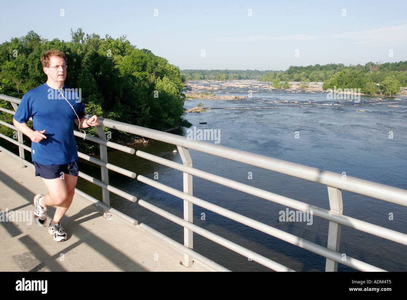 Richmond Virginia,James River,water,Belle Isle Foot Bridge,man men male ...