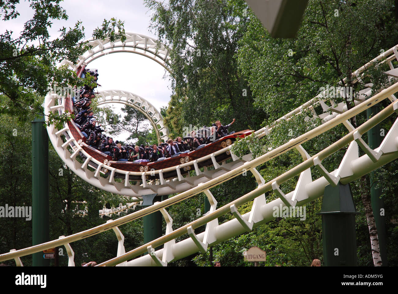 detail of roller coaster at Efteling theme park Kaatsheuvel Netherlands ...