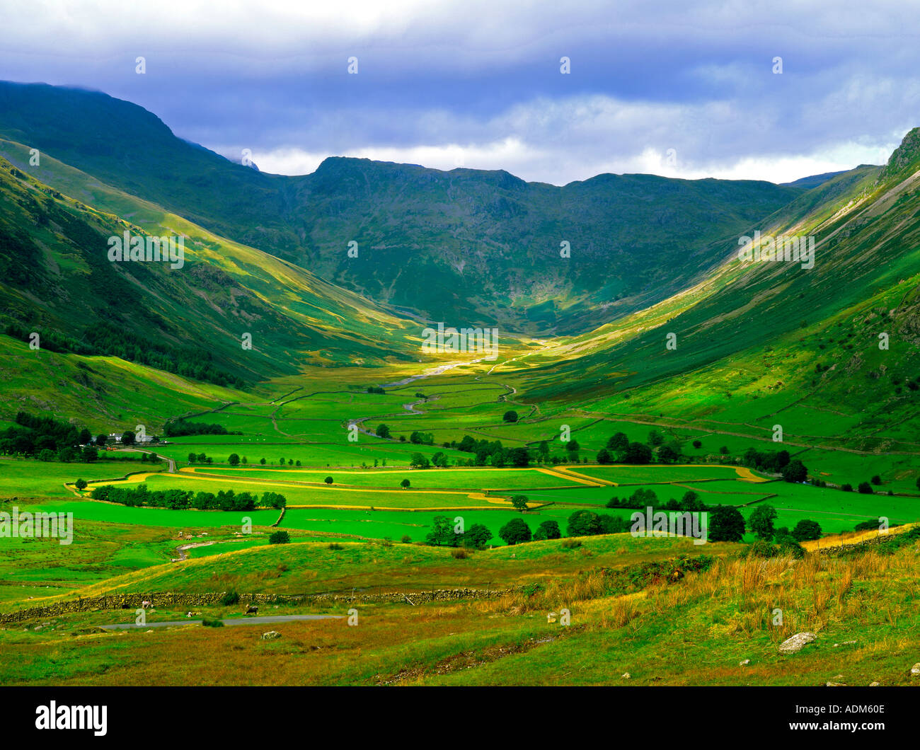 View taken from Side Pike looking across to the valley between The Band ...