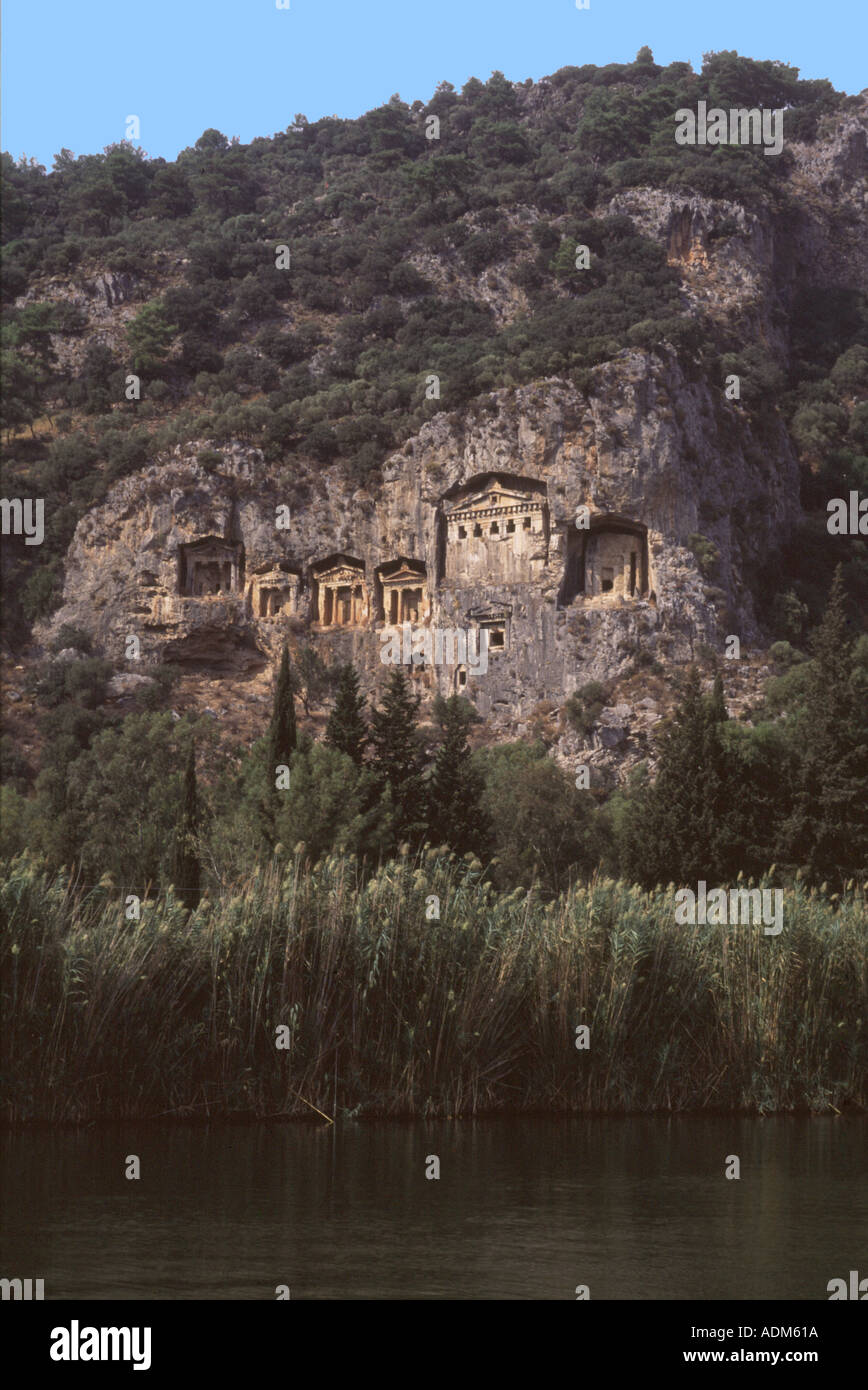 Rock carved tombs turkey hi-res stock photography and images - Alamy