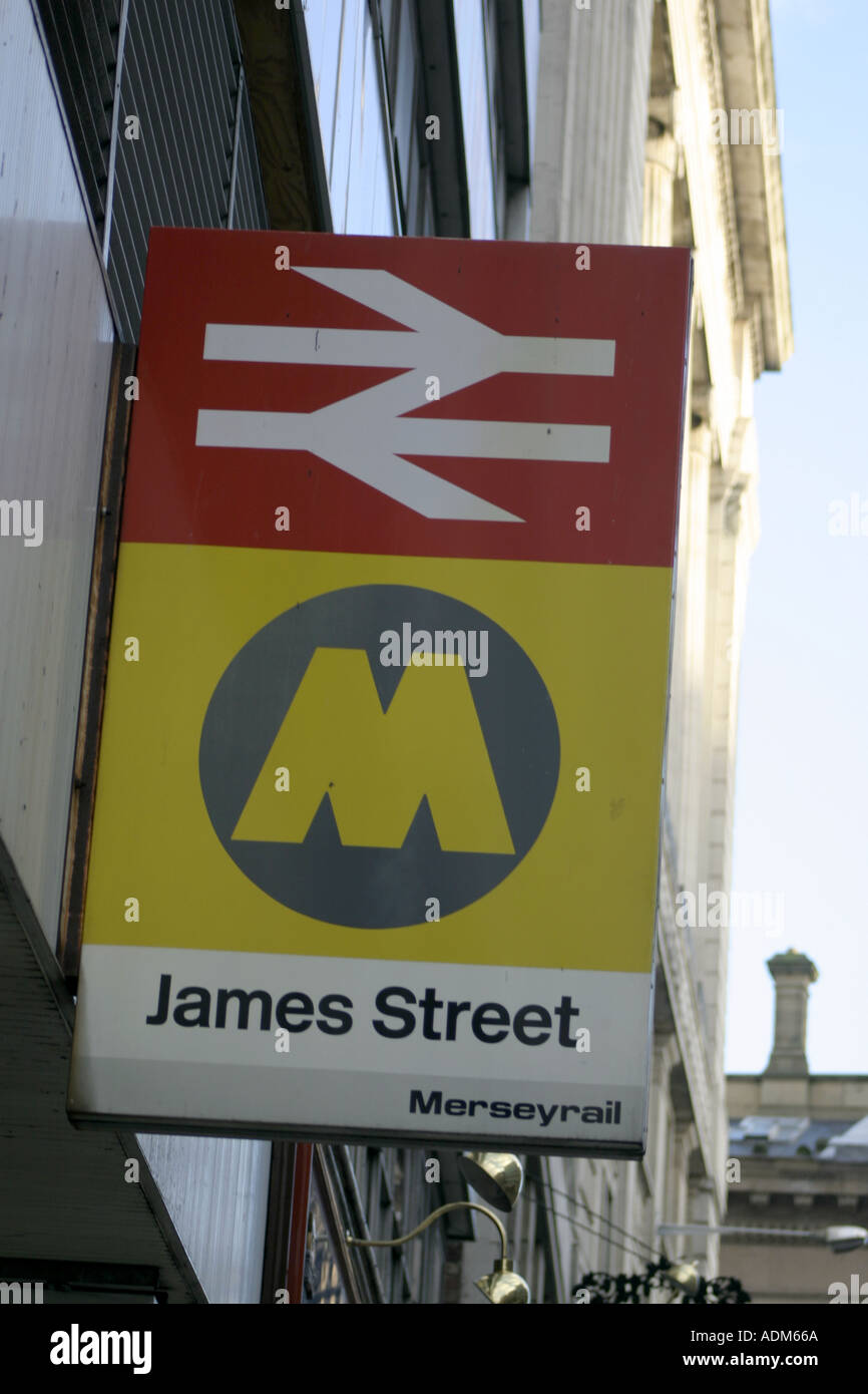 James Street Railway sign Liverpool UK Stock Photo - Alamy