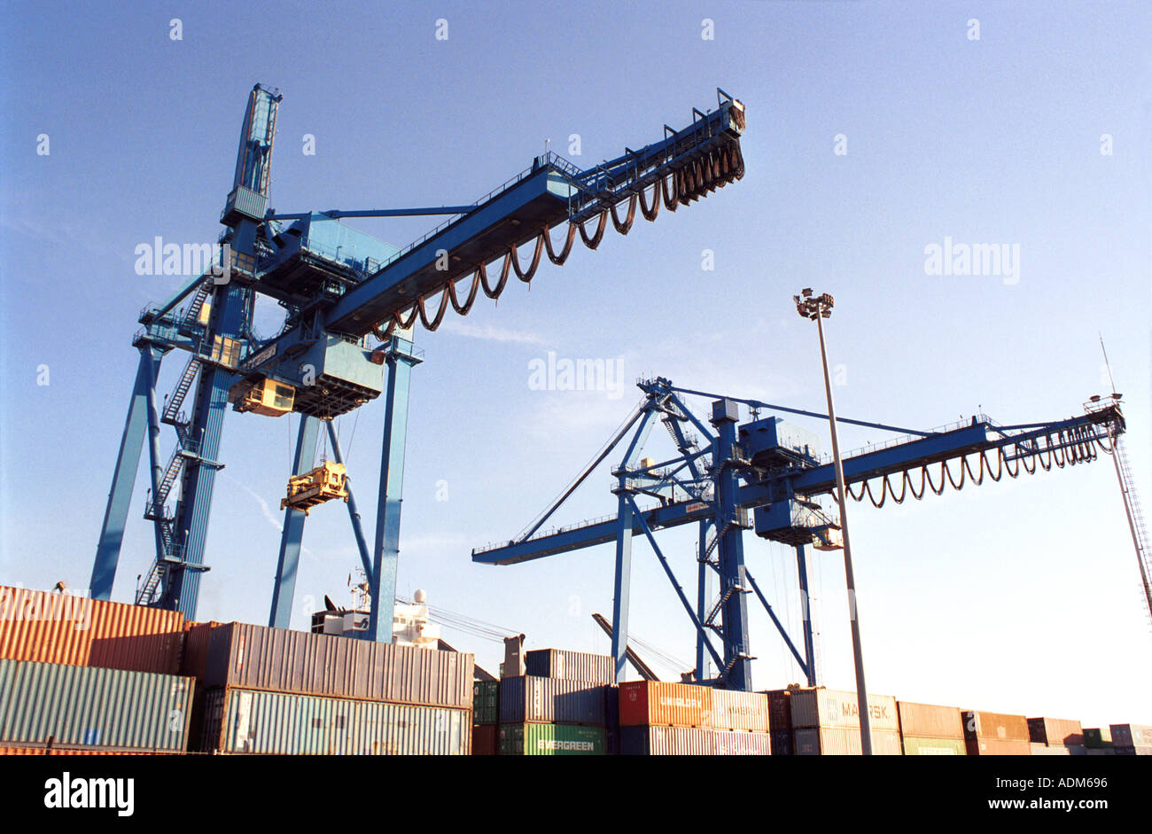 crane in an industrial port Stock Photo - Alamy