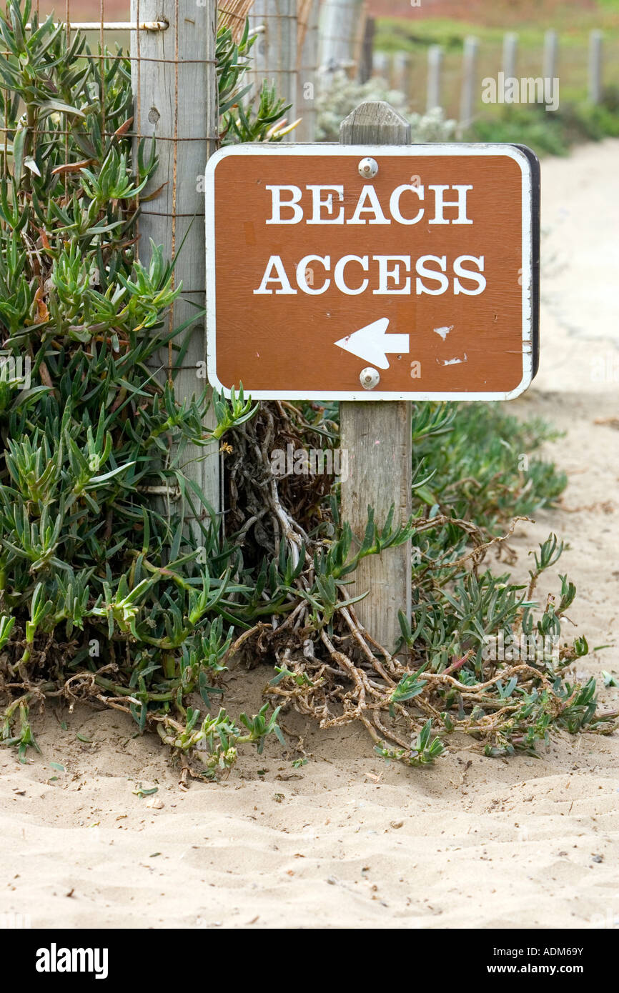 Beach Access sign San Francisco, California Stock Photo - Alamy
