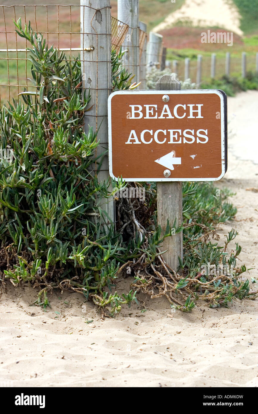 Beach Access sign San Francisco, California Stock Photo - Alamy