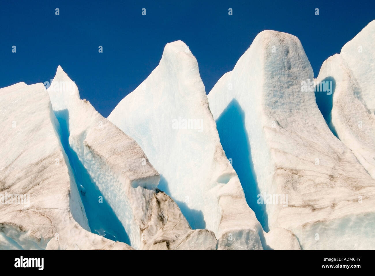 Ice *fins* on Bear Glacier Kenai Fjords National Park Seward Alaska ...