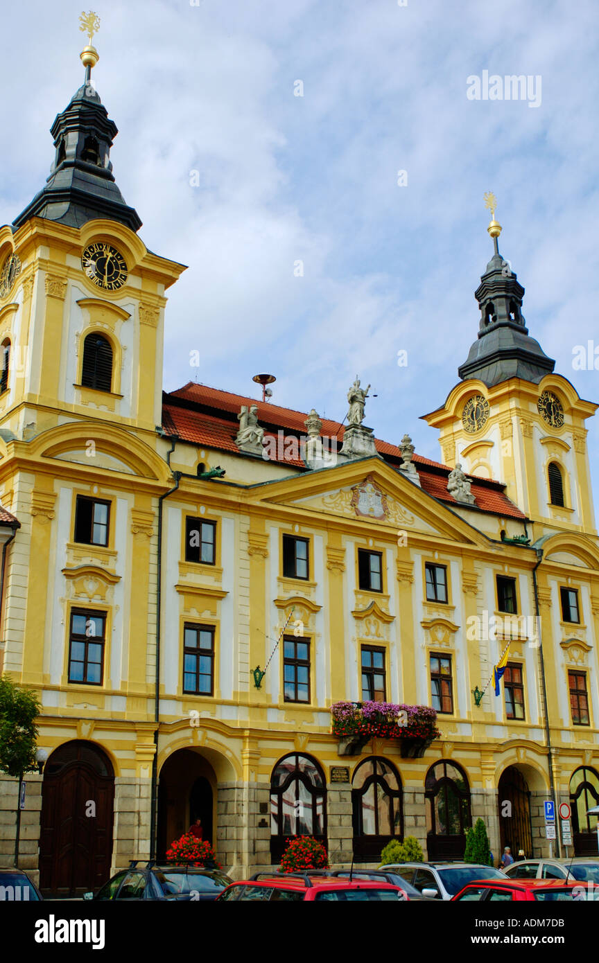 Czech Republic, Pisek, Town Hall Stock Photo - Alamy