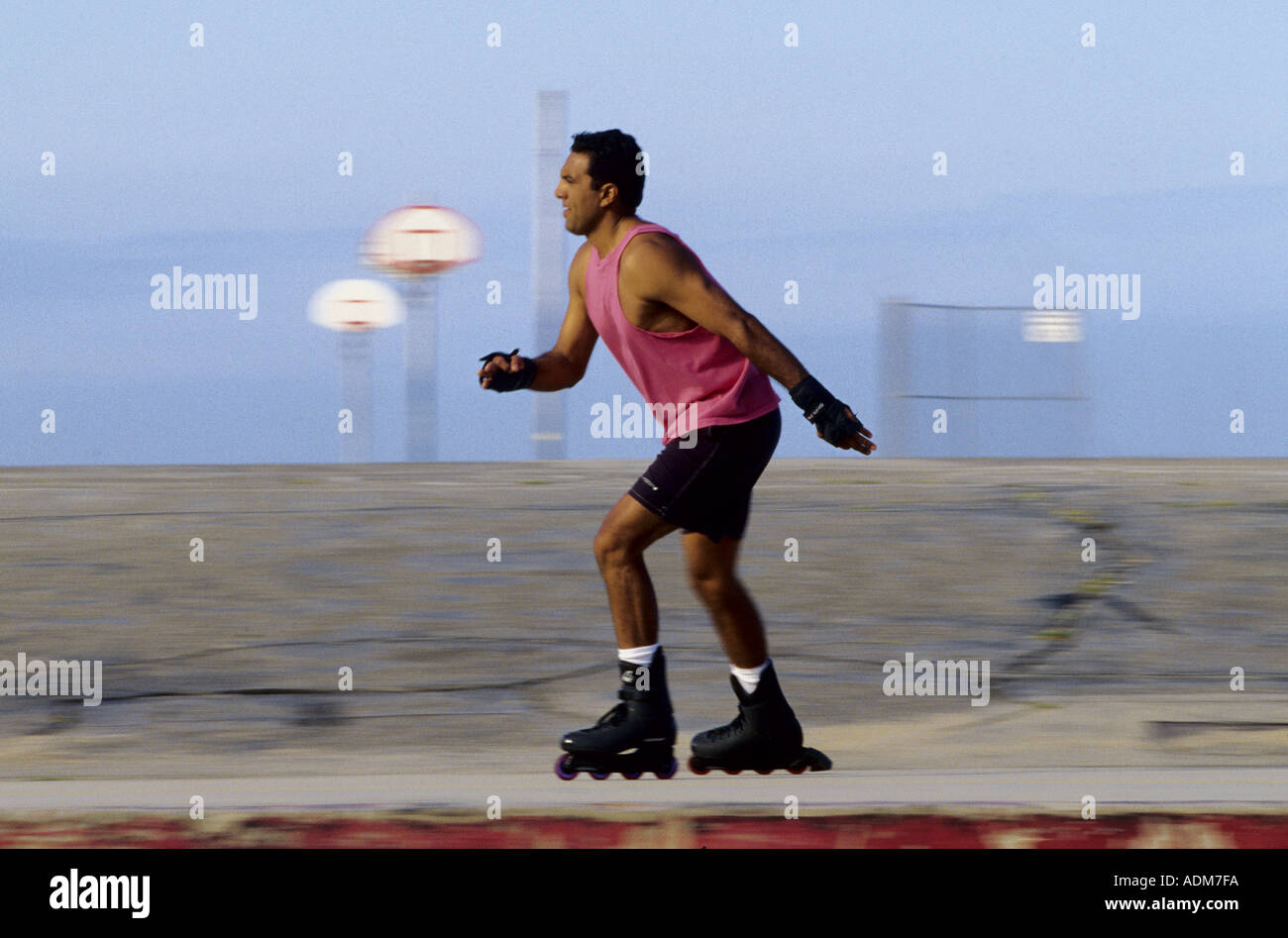 Men rollerblading hi-res stock photography and images - Alamy