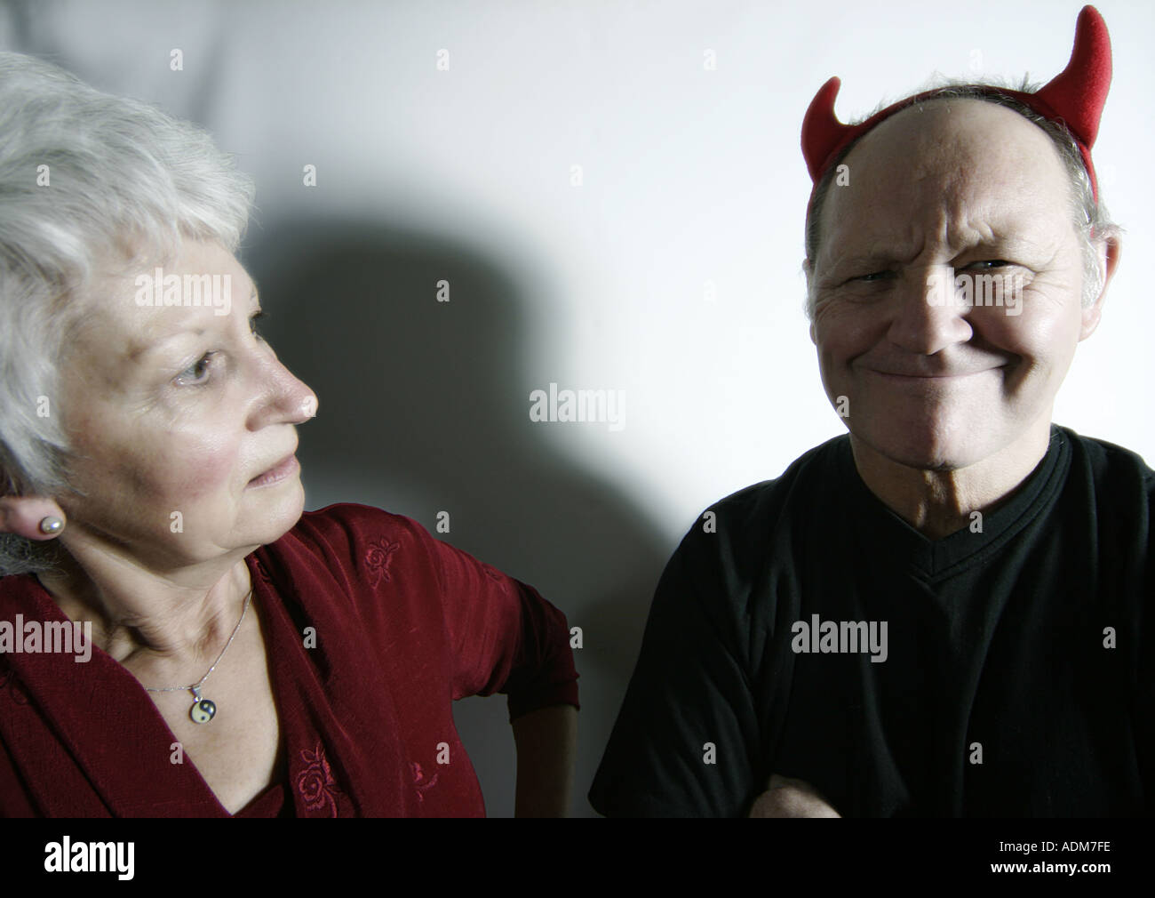 Man with horns hi-res stock photography and images - Alamy