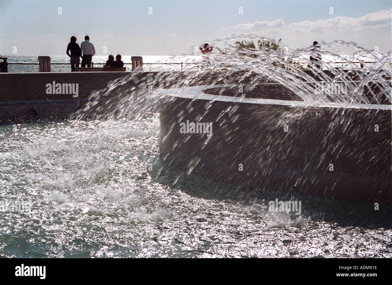 fountain by the seashore Stock Photo - Alamy