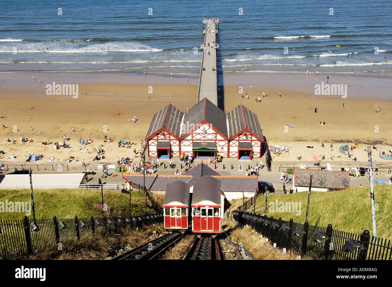 Saltburn Cliff Tramway Funicular railway,Cleveland,UK Stock Photo - Alamy