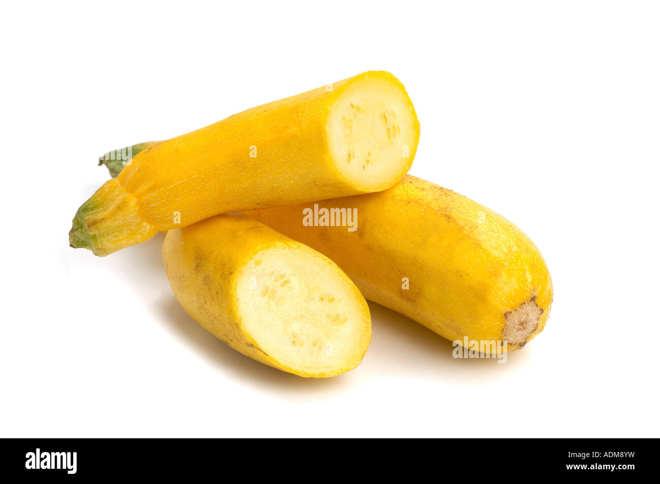Courgettes white background yellow hi-res stock photography and images ...