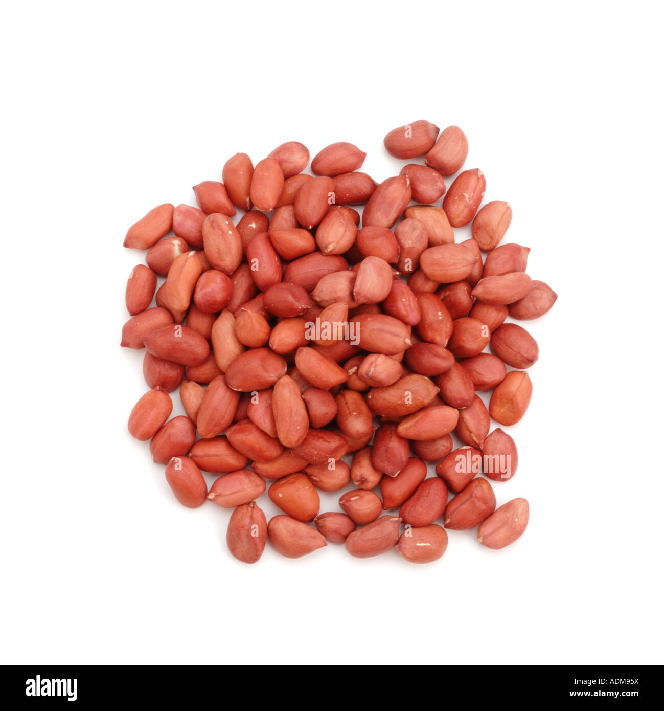 Uncooked red skin peanuts Stock Photo - Alamy